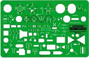 Electronic, Electrical, & Wiring Symbols Template to Draw Schematics