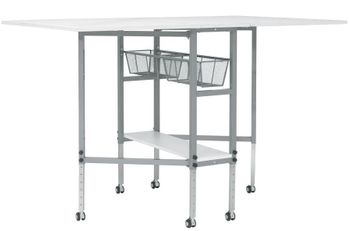 Adjustable Height Fabric Cutting Table With Grid