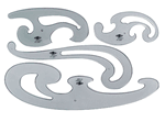 French Curves: Sets of 3, 4, & 8 French Curved Shape Drawing Rulers