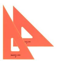 Inking drafting triangles fluorescent polystyrene triangles