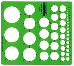 Metric Large Circle Template 44 Circles 2mm to 50mm Size