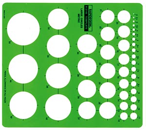 Metric Large Circle Template 44 Circles 2mm to 50mm Size