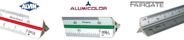 Metric Scales: Architects & Engineers Metric Graduated Drafting Rulers