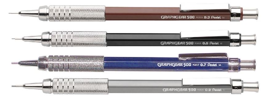 Graph Gear 500 Weighted Grip Pentel Mechanical Drafting Pencil