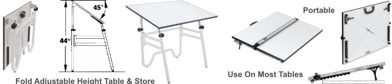 Portable Folding Drafting Tables: The Tables Fold for Portable Drafting