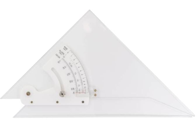 Professional Inking Adjustable Triangle Clear Acrylic