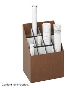Safco 12 Bin Upright Roll File for Blueprint Tube Storage