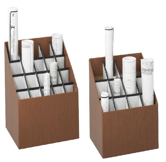 Roll Storage Box: Safco Upright Files Store Blueprints Drawings Maps