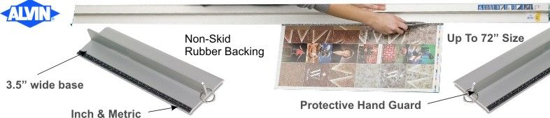 Safe-T-Cut Rulers: Large Cutting Straightedge Ruler Protect Hands