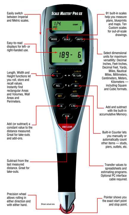 Scale Master Pro XE Estimating Tool 91 Built-in Scales