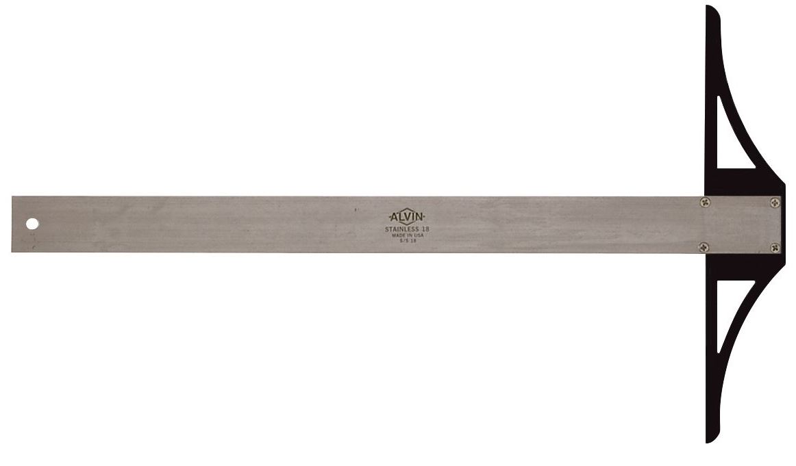 Metal T-Squares: Alvin Steel T-Squares 1 ½" Spring Tempered Blade