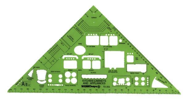 TD253 1/2"=1' Kitchen Cabinet Layout Template by Alvin