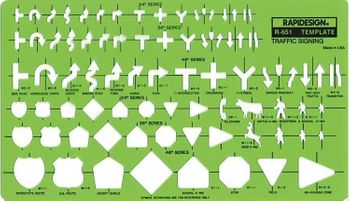 Traffic Signs Engineering Symbols Template 651R