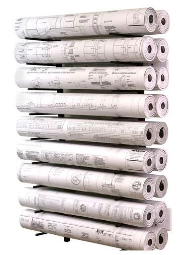 Visi-Rack Vertical Roll Storage: Eight 5" Bins