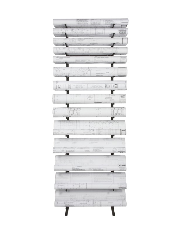 Visi-Rack Vertical Roll Storage: has Five 8" Four 6" & Four 4" Bins