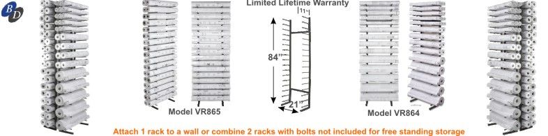 Visi-Rack Vertical Storage for Rolled Blueprint Plans & Paper Rolls