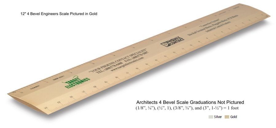 Architects Scale Rulers 12" Custom imprint company logo on ...