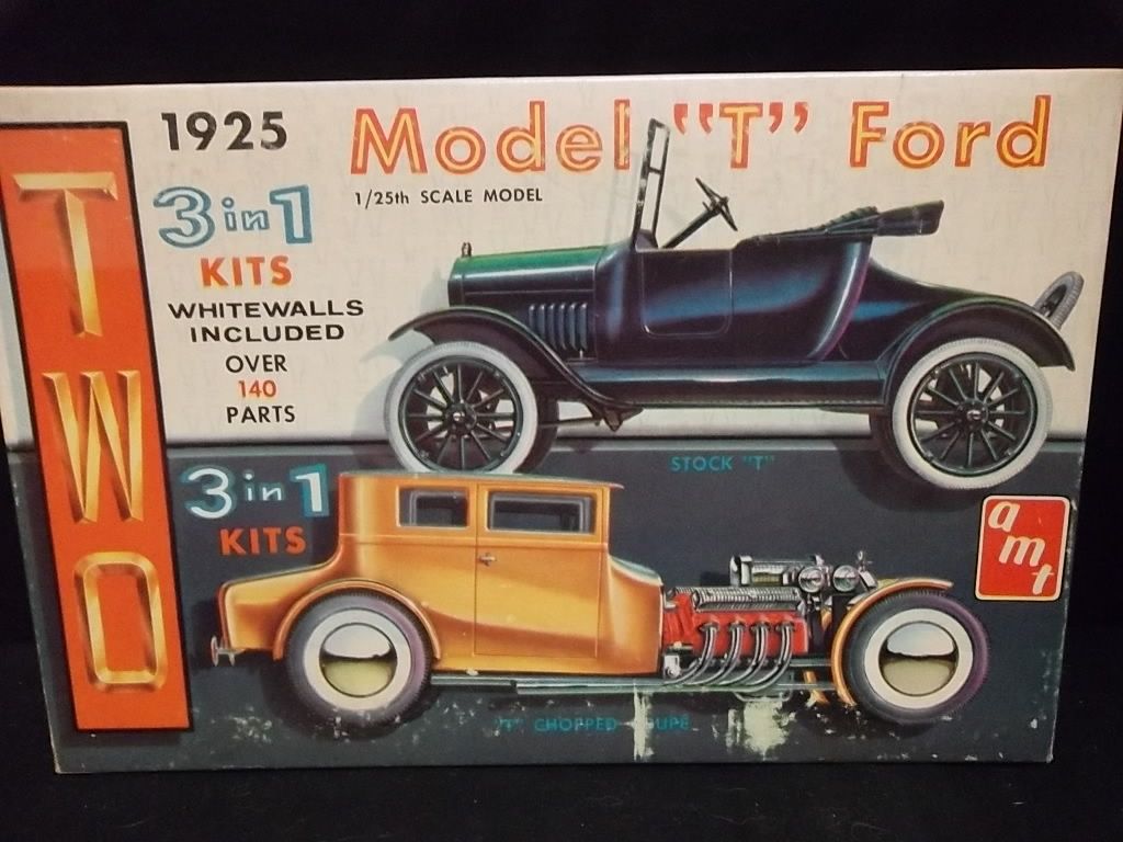 AMT 125 -- Double "T" Kit Build 2 Complete Cars / 1925 Model "T" & "T ...