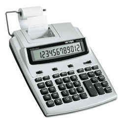 1208-2 Two-Color Compact Printing Calculator, 12-Digit