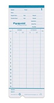 42426 - Time Cards for Pyramid 2400 Time Recorder, 100