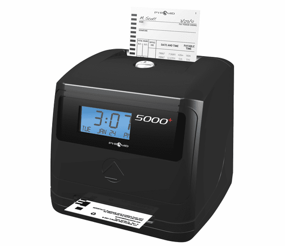 5000+ Auto-totaling Time Clock By Pyramid Technologies