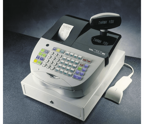 Alpha 601SC Cash Register WITH Scanner, Factory Refurbi