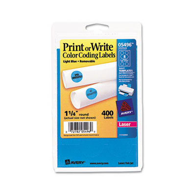 AVE05496 Print or Write Removable Color-Coding Labels,