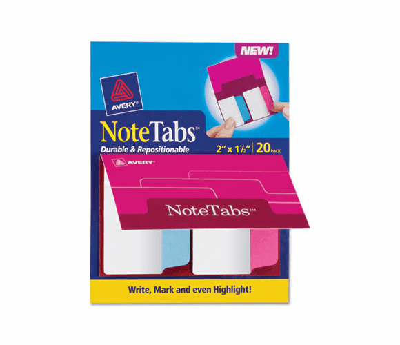 AVE16387 NoteTabs-Notes, Tabs & Flags in One, Neon Blue