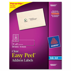 AVE18663 Easy Peel Mailing Labels for Inkjet Printers,