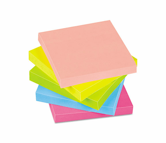 AVE22598 Perforated Sticky Notes, 3 x 3, 90 Sheets, Bri