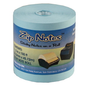 Blue Zip Notes Refill Roll