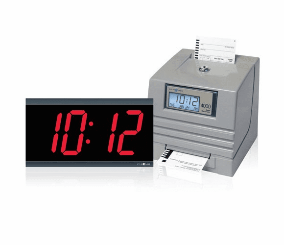 Bundle - 4000 Time Recorder & DIG-4B 4" 4 Digit Digital