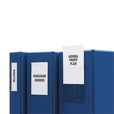 CLI70025 Self-Adhesive Ring Binder Label Holders, Top L