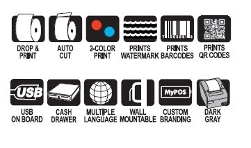 Ellix 40 Thermal Receipt Printer - USB+Ethernet By SAM4s