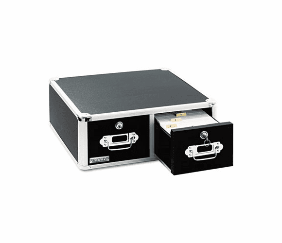 IDEVZ01393 Vaultz Locking 5x3 Two-Drawer Index Card Box