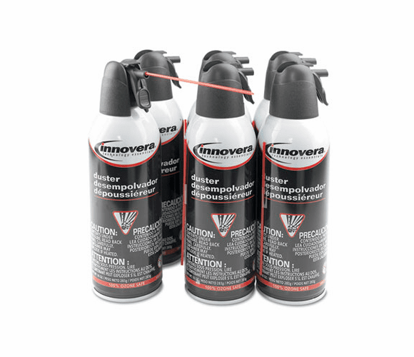 IVR51508 Compressed Gas Duster, 6 10oz Cans/Pack By INNOVERA
