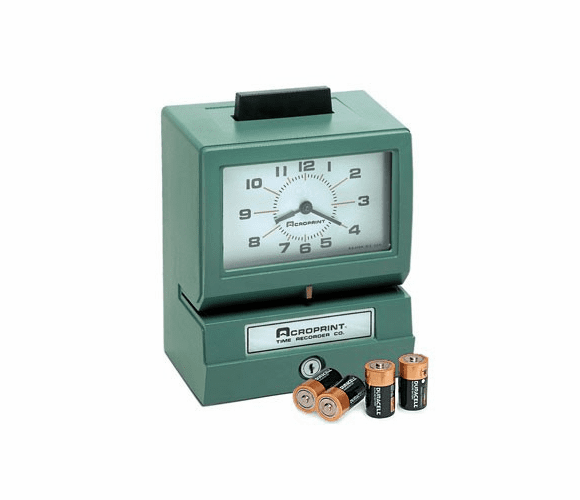 Model BP125-6 Battery Operated Time Clock By Acroprint