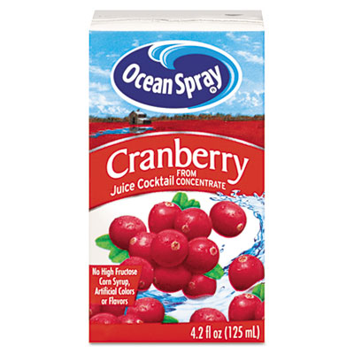OCS00322 Aseptic Juice Boxes, Cranberry, 4.2 oz, 40 per
