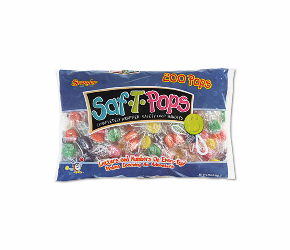 SPA182 Saf-T-Pops, Assorted Flavors, Individually Wrapp