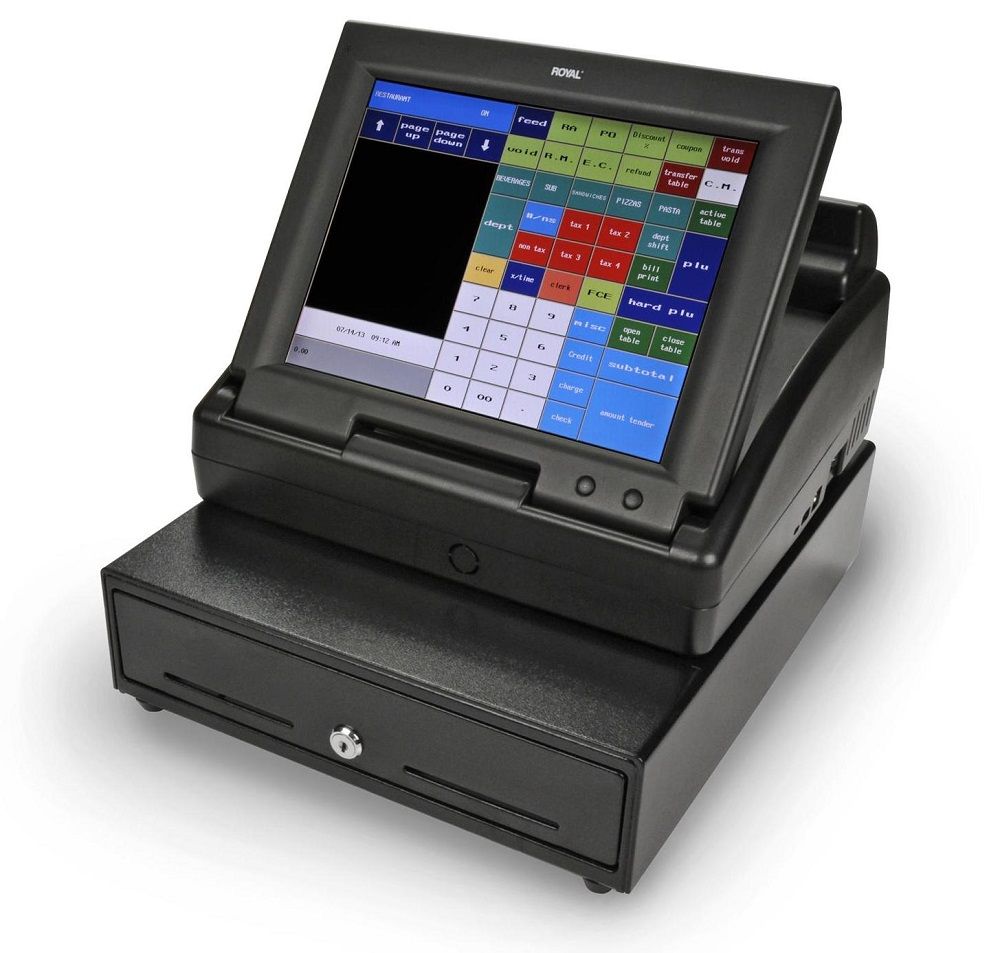 TS1200MW Touchscreen Cash Register with 12" LCD Screen By Royal