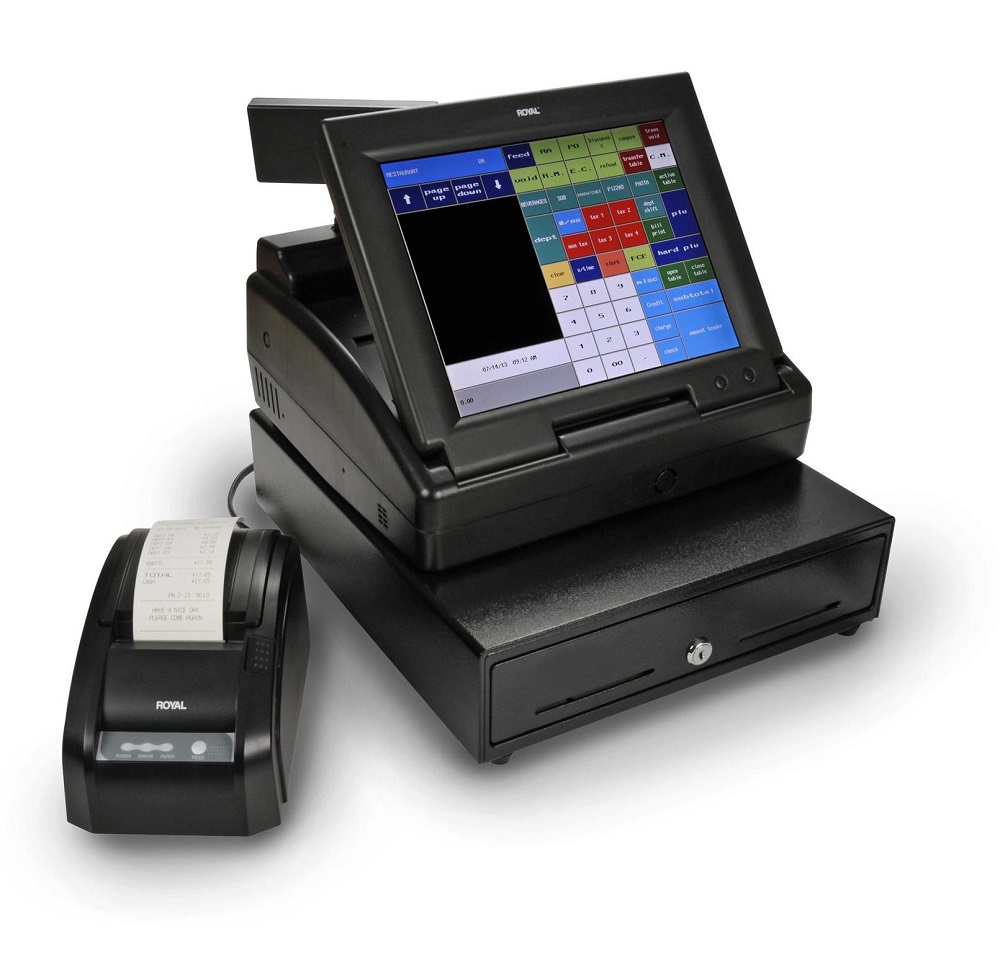 TS1200MW Touchscreen Cash Register with 12" LCD Screen By Royal