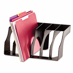 UNV08125 Large Desktop Sorter, Five Sections, Plastic,