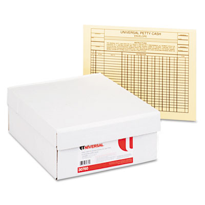 UNV30760 Petty Cash Envelope, 9x11-1/2, 100/Box