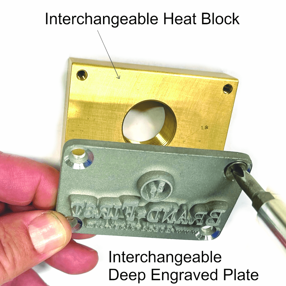 Interchangeable Logo Plate for Heavy-Duty Branders