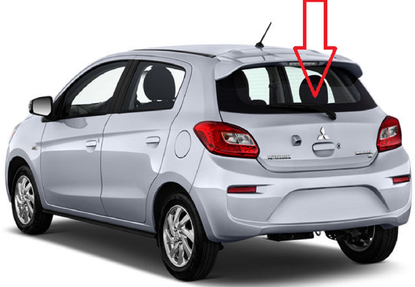 Rear Back Window Glass Mitsubishi Mirage 4 Door Hatchback 2014-2017