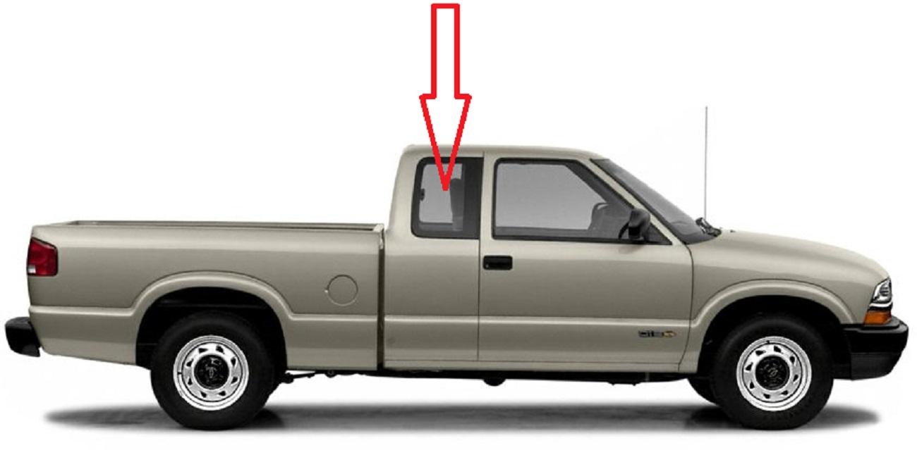 Rear Quarter Glass Passenger Right Side Chevy Chevrolet S10 Pickup 2 ...