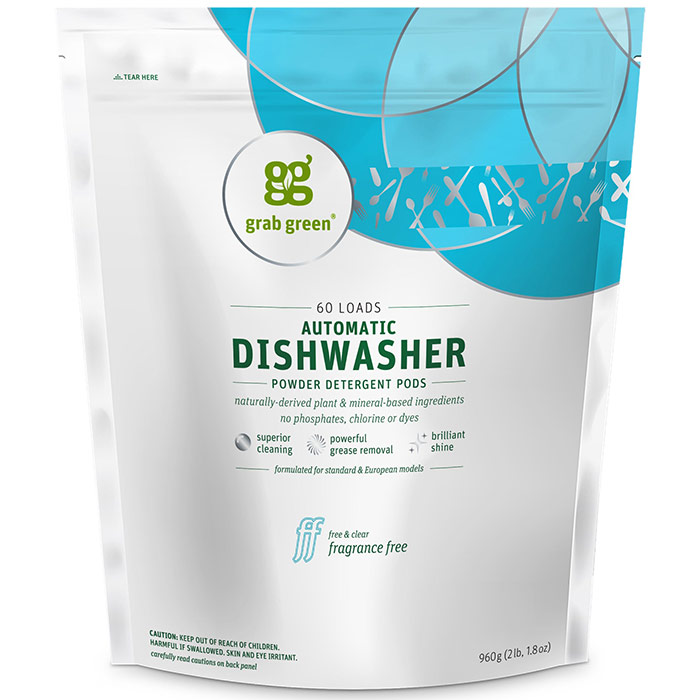 Grab Green, Automatic Dishwashing Powder Detergent Pods, Fragrance Free ...