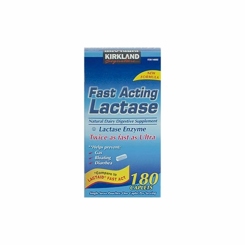 Kirkland Signature Fast Acting Lactase 180 Caplets