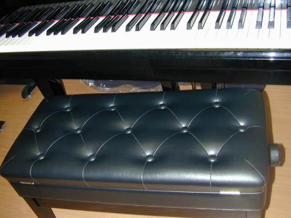 30" Adjustable Leather Artist Piano Bench w/Storage