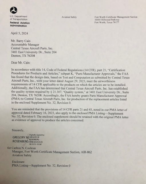 223-0010-145TX FAA/PMA for OEM P/N 223-0010-145